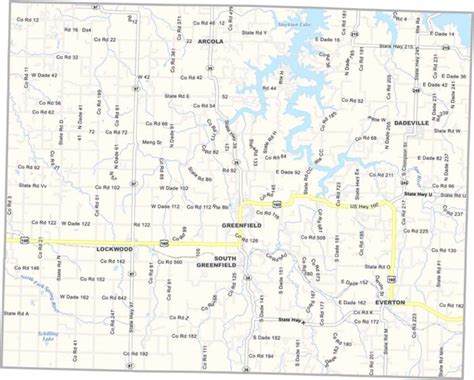 Dade County Map Missouri Us County Maps
