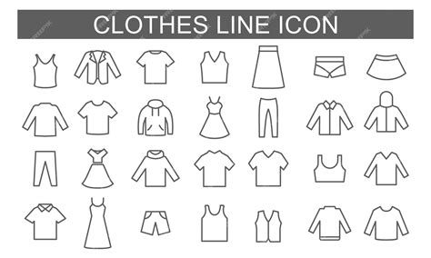 Premium Vector Clothes Icons Pack Clothes Icons Bundle Set Isolated