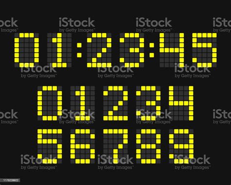 數位數位設置向量插圖圖示向量圖形及更多互聯網圖片 互聯網 光 分針 Istock