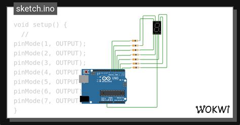 Display 7 Seg Wokwi Esp32 Stm32 Arduino Simulator