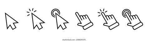 Computer Mouse Click Cursor Load Symbol Stock Vector Royalty Free 2588290195 Shutterstock
