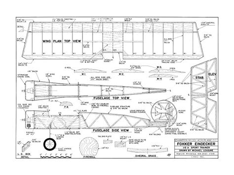 Oz Fokker Eindecker Plan Free Download