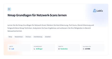 Nmap Grundlagen Für Netzwerk Scans Lernen Labex