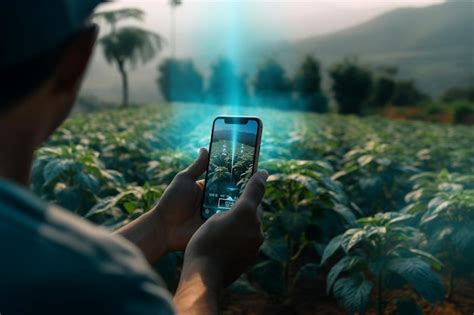 Premium AI Image Smart Farming With Agriculture Iot