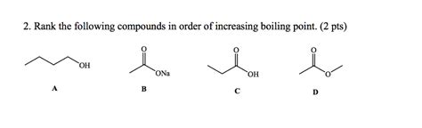 Solved Rank The Following Compounds In Order Of Increasing