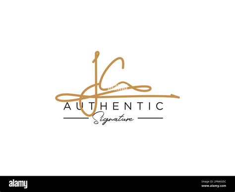 Jc Signature Logo Template Vector Stock Vector Image And Art Alamy