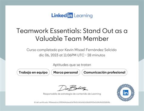 Kevin Misael Fernández Salcido On Linkedin Certificate Of Completion