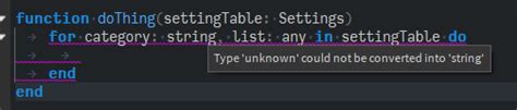 Type Checking Dictionaries Scripting Support Developer Forum Roblox