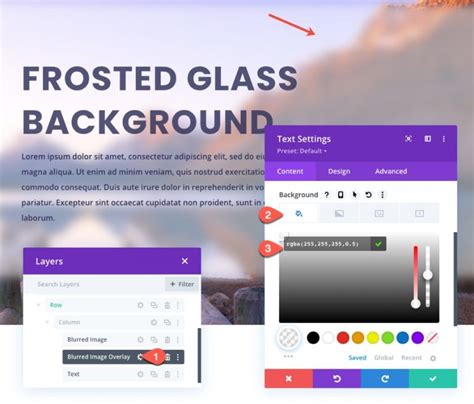 How To Create A Frosted Glass Background Design In Divi