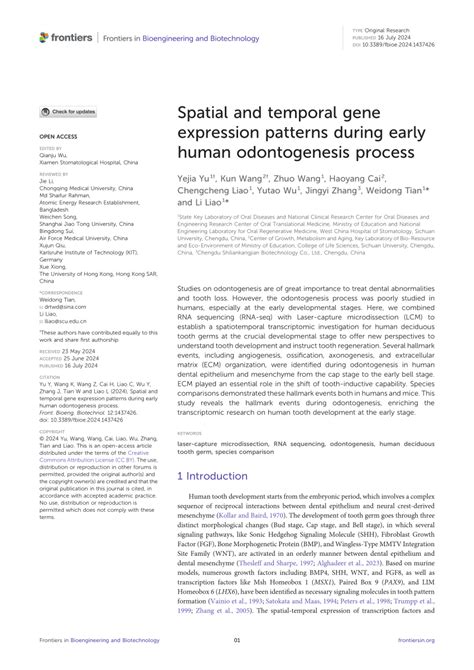 Pdf Spatial And Temporal Gene Expression Patterns During Early Human