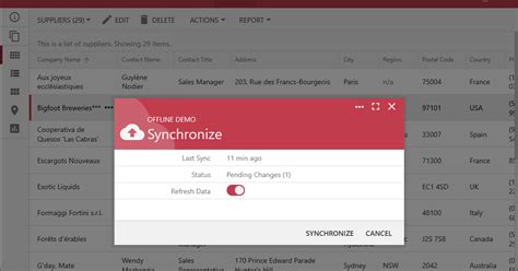 code on time announcing offline sync add on