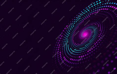 Premium Vector Big Data Technology Circle Design Background Internet Connection Abstract Sense