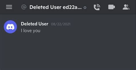 Deleted User Discord Love You Incoming Call Screenshot Sayings