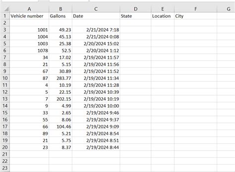 need an excel macro script to populate static data fields in a csv