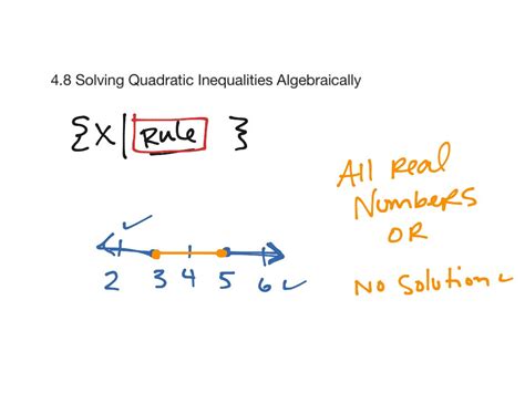 48 Solving Quadratic Inequalities Algebraically Math — Db