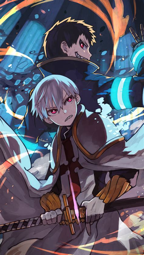 Fire Force Shinra And Sho 4k 8 443 Wallpaper Iphone Phone