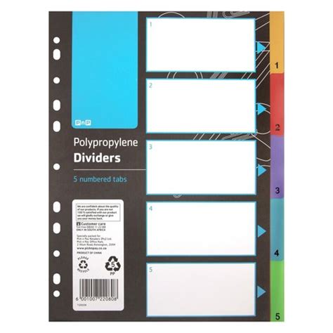 Pnp 5 Divider Index Smart Price Specials Pnp Home