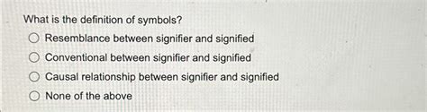 Solved What Is The Definition Of Symbolsresemblance Between