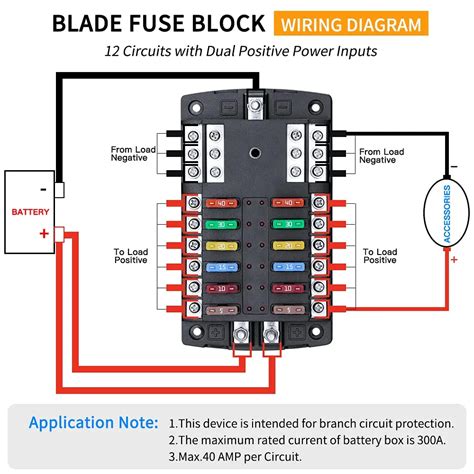 Dc 12v 24v 12 Way Fuse Box With 2 Positive Power Inputs Negative Bus With Led Indicator Fuse