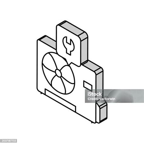 에어컨 수리 아이소 메트릭 아이콘 벡터 일러스트 레이 션 전기로에 대한 스톡 벡터 아트 및 기타 이미지 전기로 공기조화 기체 물리 구조 Istock