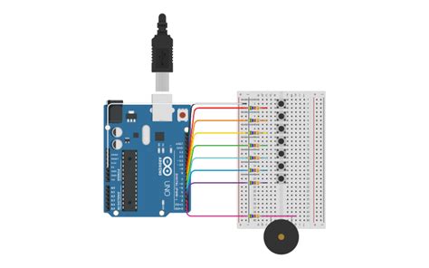 Circuit Design Copy Of Arduino Piano Tinkercad