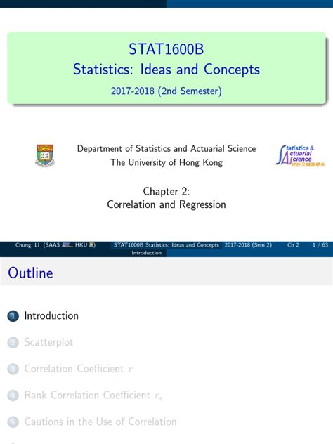 Examining Relationships Between Quantitative Variables Correlation