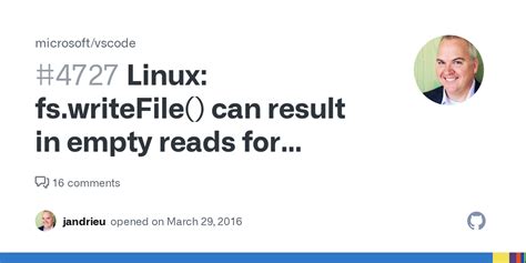 Linux Fswritefile Can Result In Empty Reads For External Watchers Due To Truncation · Issue