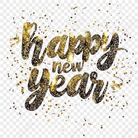 새해 복 많이 받으세요 골드 텍스트 효과 Png 일러스트 무료 다운로드 Lovepik