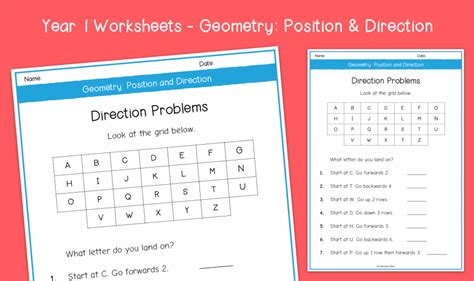 Year 1 Direction Problems Worksheets Ks1 Geometry Position