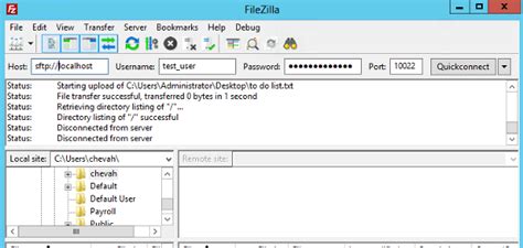 using filezilla client with sftpplus server sftpplus documentation