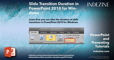 Slide Transition Duration In PowerPoint 2010 For Windows