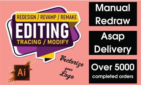 do vector tracing redraw logo vectorize image by artkan12 fiverr