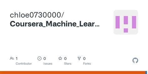 GitHub Chloe0730000 Coursera Machine Learning