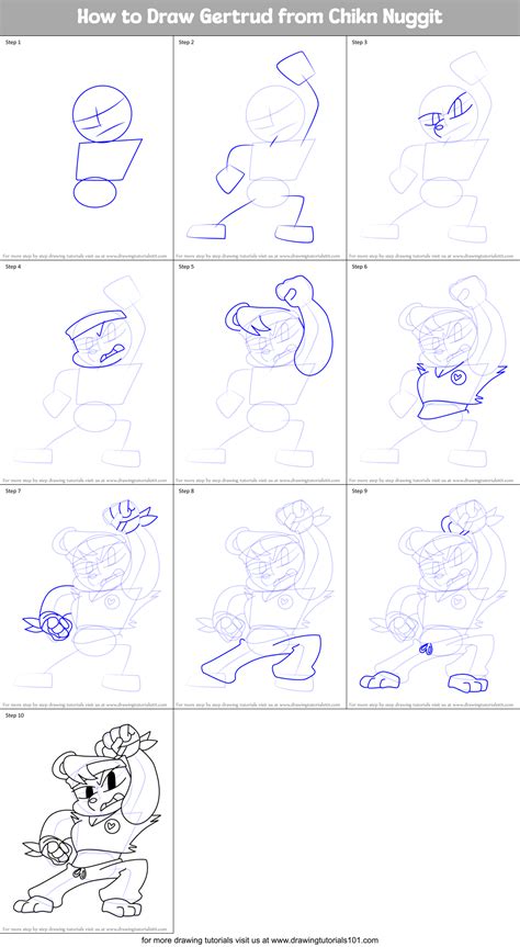 How To Draw Gertrud From Chikn Nuggit Chikn Nuggit Step By Step