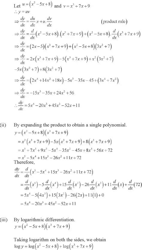 Class 12 Maths Continuity And Differentiability Solution