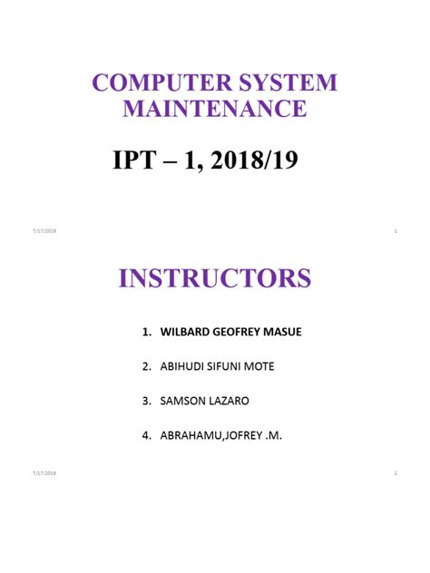 Ipt I 2018 19 Introduction Pdf Computer Data Storage Central