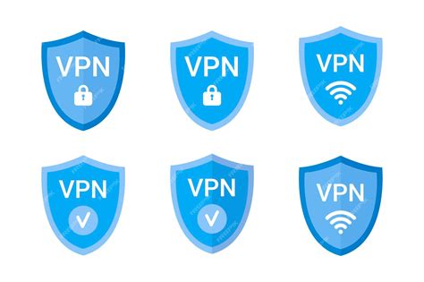 Premium Vector Vpn Shield Icon Concept Set Sign Vector Vpn Wifi Element