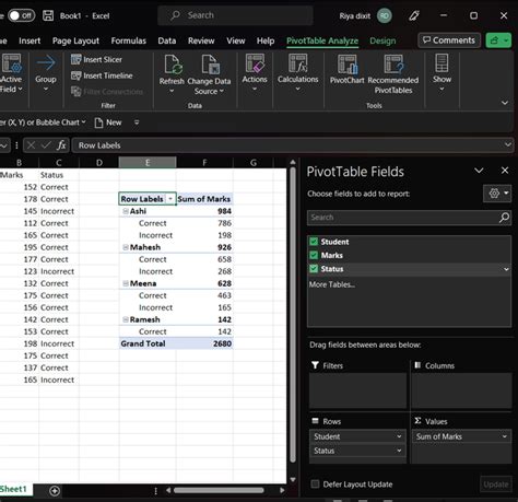 prepare source data for pivot tables in ms excel geeksforgeeks