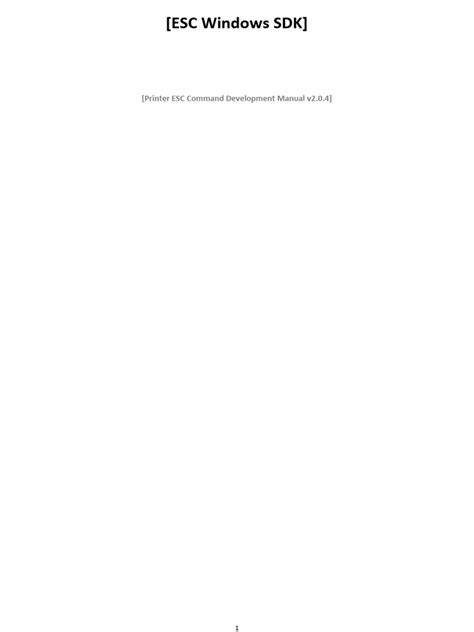 esc windows sdk pdf parameter computer programming printer