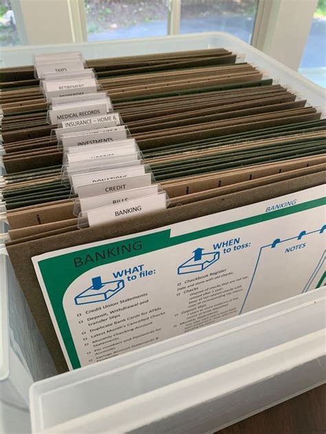 Printable Instant Home Filing System 27 File Cards Index Hanging File