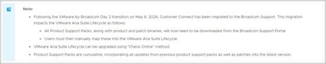 Aria Suite Lifecycle No Upgrade Available