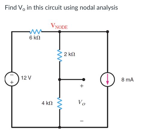 solved find v0 in this circuit using nodal analysis