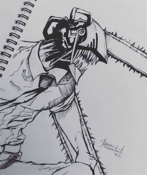 Drawing Chainsaw Man Art Sketching Upcoming Series Man Art Chainsaw Sketching Thoughts