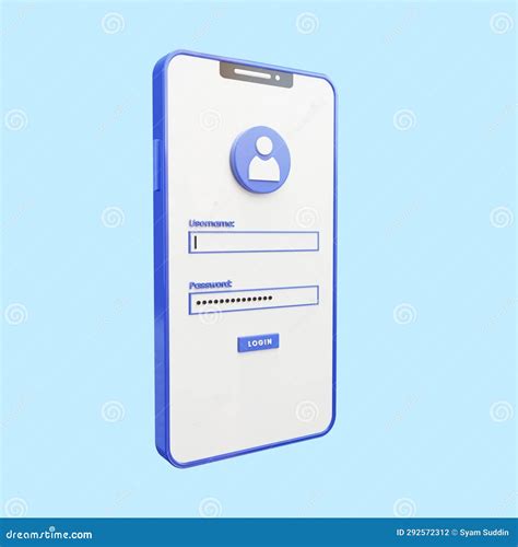 3d Icon Of An Authentication Login Form Stock Illustration Illustration Of Website Login