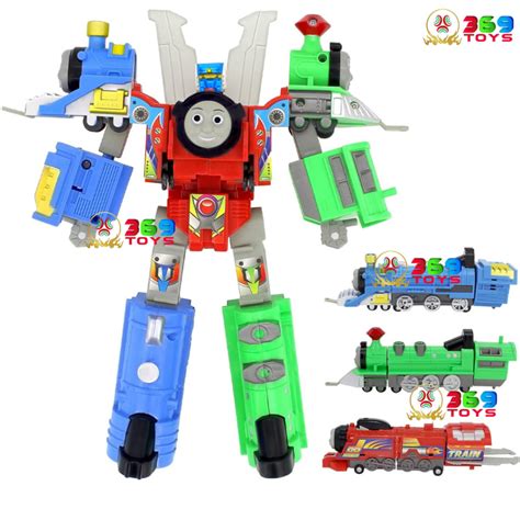 Train Toys Turn Into A Train Robot Filled With 3 Train Transformer Cars