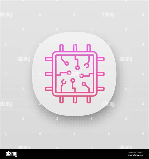 Chip App Icon Uiux User Interface Processor Central Processing Unit Artificial Intelligence