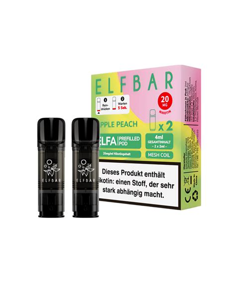 Elfbar Elfa Pod Apple Peach 2er Pack Apfel And Pfirsich Vape Pods