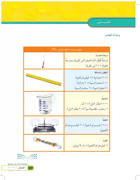 القياس العلوم 3 سادس ابتدائي المنهج السعودي
