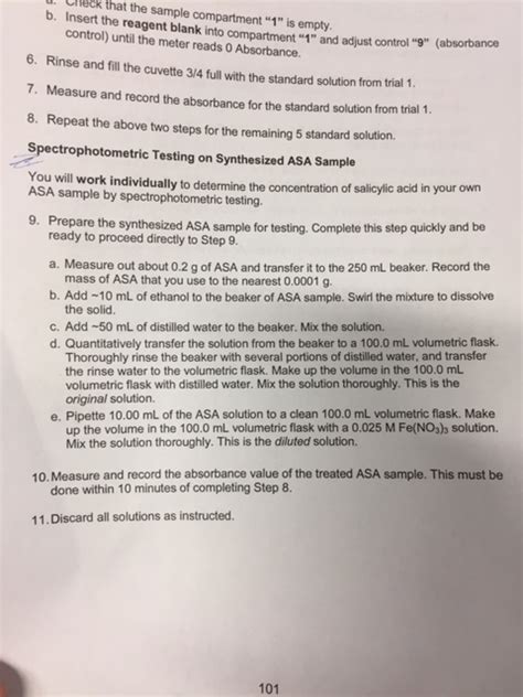 1 Using The Equation From The Beers Law Plot First