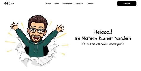 Webdevelopment React Portfolio Developer Tech Naresh Kumar Nandam